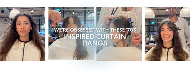 We’re obsessed with these ’70s-inspired curtain bangs – Hershesons